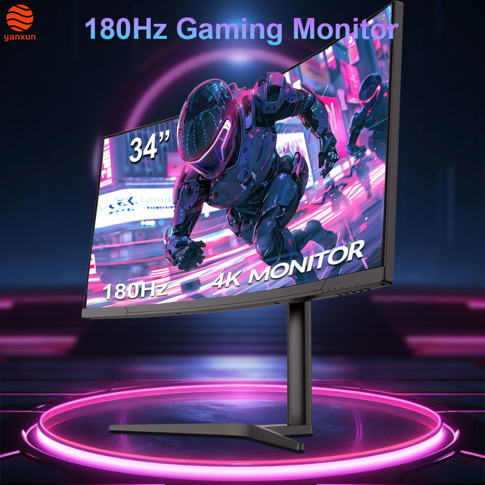 OEM Split Screen 34 Inch Gaming Monitor Height Adjustable 1500R Curve ...