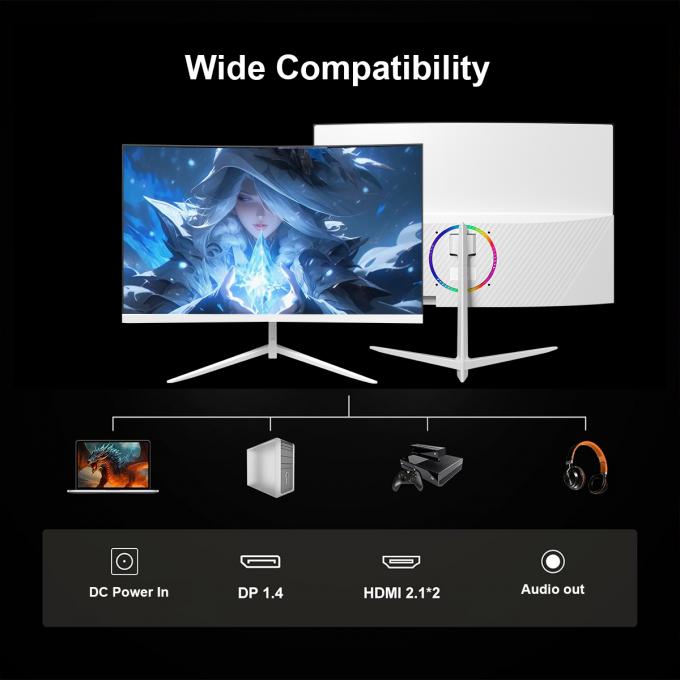 Monitor Curvo HDR 27 Polegadas 1920x1080 180Hz IPS 1ms GTG 99% sRGB ...